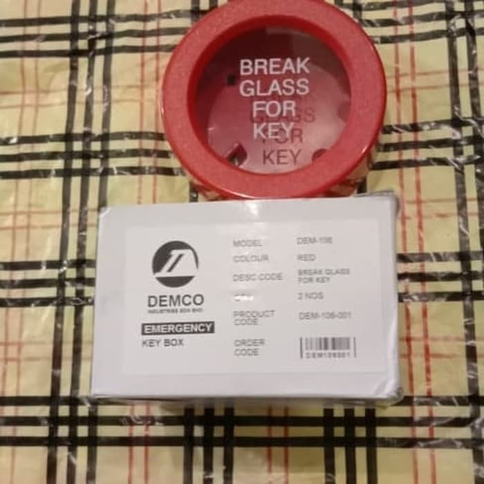 Jual BREAK GLASS FOR KEY DEMCO 106 DEMCO FIRE ALARM DEMCO D-106 ...