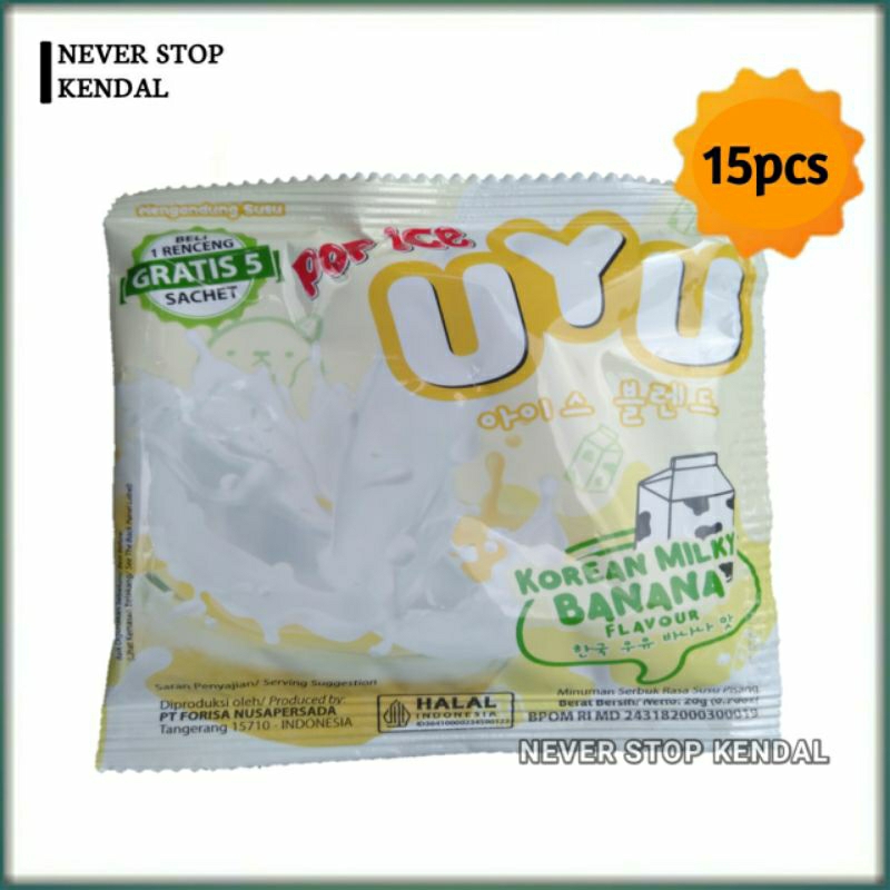 Jual Pop Ice Uyu Banana 1 Renceng isi 15 Sachet | Shopee Indonesia