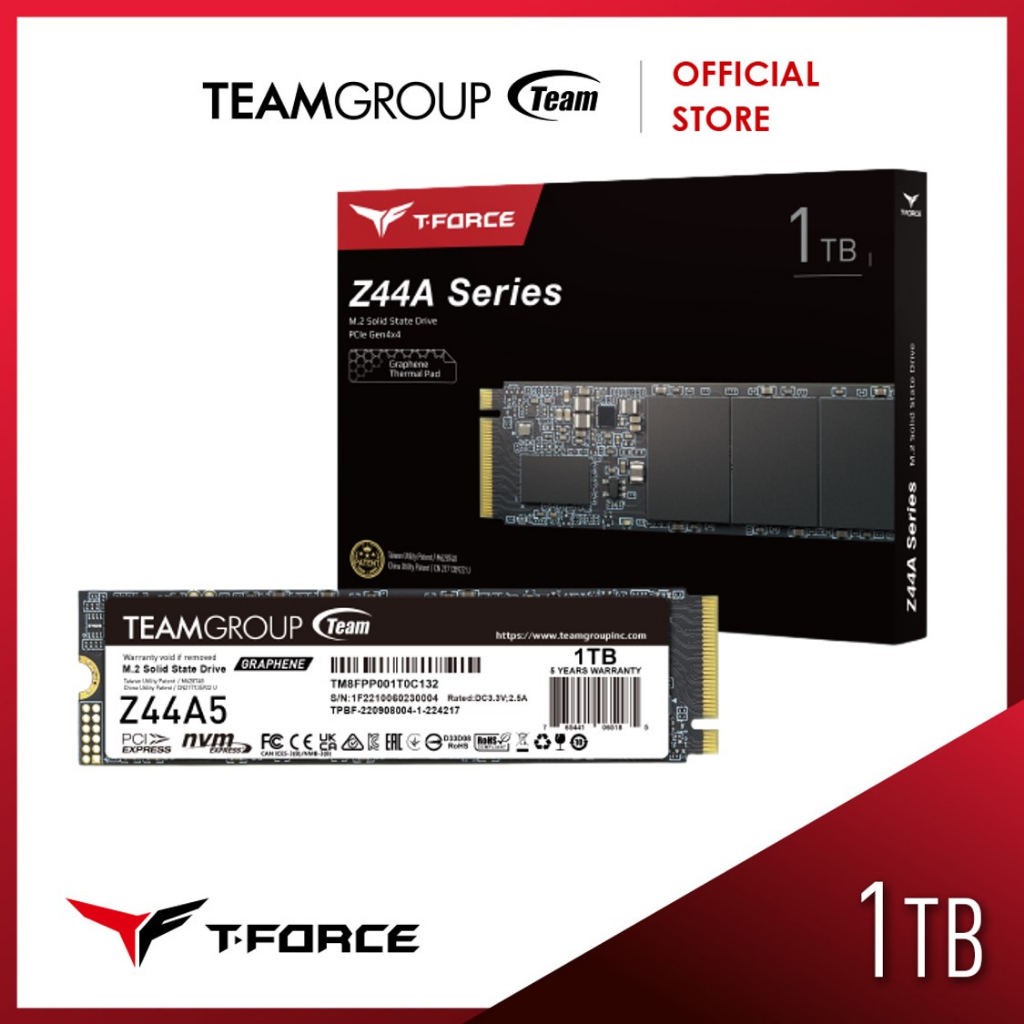 Jual Teamgroup SSD M.2 2280 T-FORCE Z44A5 1TB ( 1000GB ) PCIe Gen4x4 ...