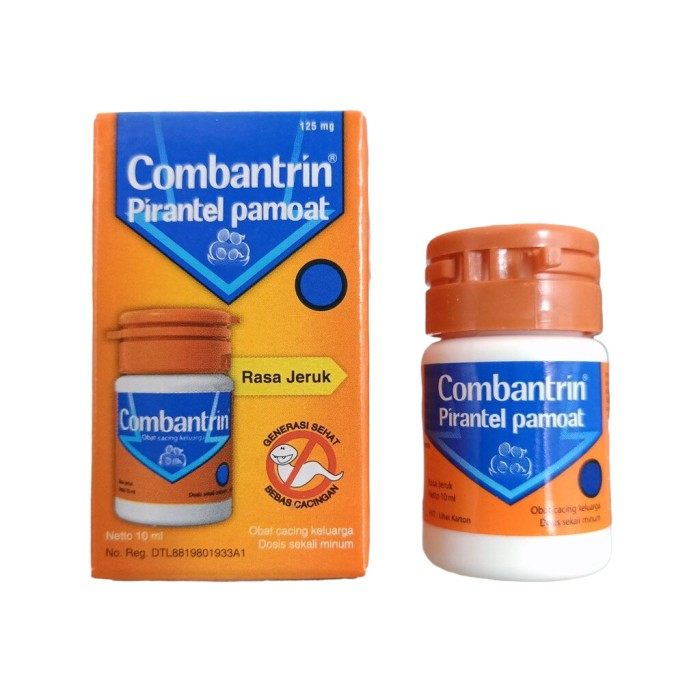 Jual COMBANTRIN Sirup 10 ML - Obat Cacing Anak Pirantel Pamoat Syrup ...