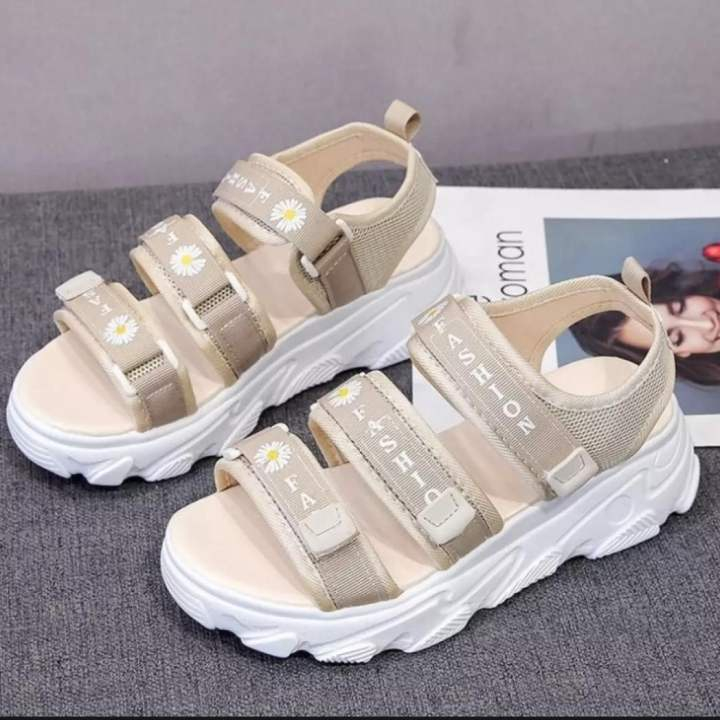 Jual Doa Ibu Shoes - Sepatu Sandal Wedges Wanita Bunga Fashion | Shopee ...