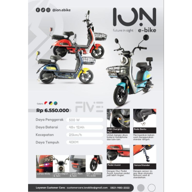 Jual SEPEDA LISTRIK ELEMENT ION FIVE | Shopee Indonesia