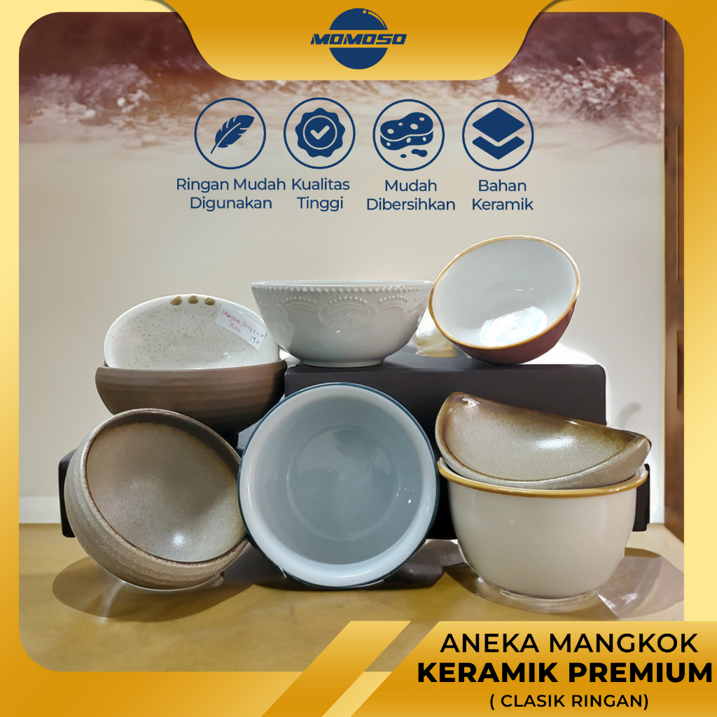 Jual MOMOSO Aneka Mangkok Classic Keramik Premium/ Mangkok Saji Hias ...