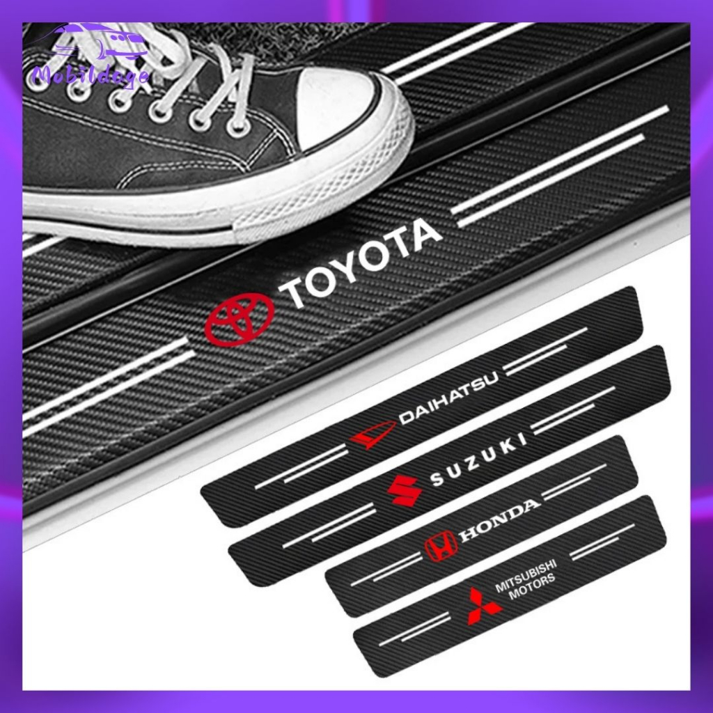 Jual Sticker Pelindung Sill Plate 3D Carbon Fiber Strip Sill Guard ...