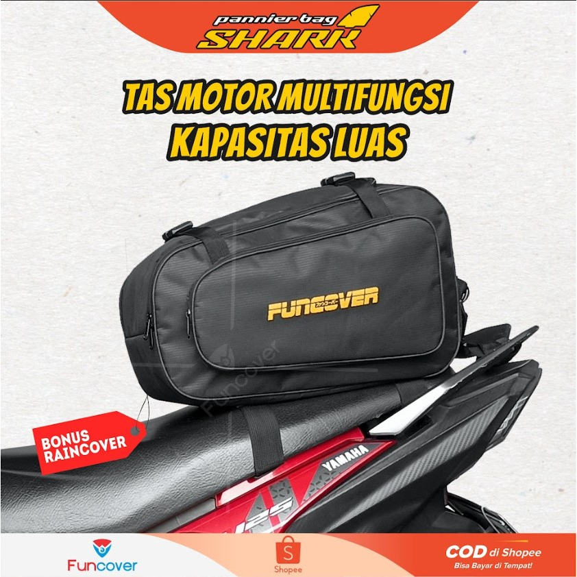 Jual Tailbag Pannier SHARK Funcover Tas Box Motor Touring Side Tank Bag Jok | Shopee Indonesia