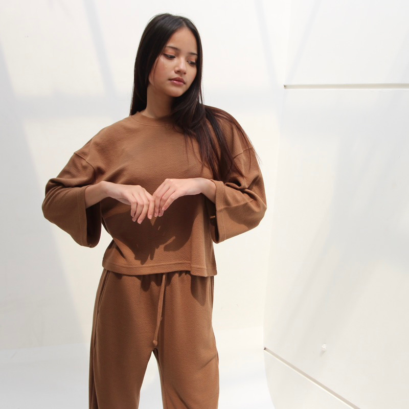 Jual BEA SET | Setelan Wanita Oneset Oversized Knit Loungewear Chill Baju Korea Kaos Oversized ...