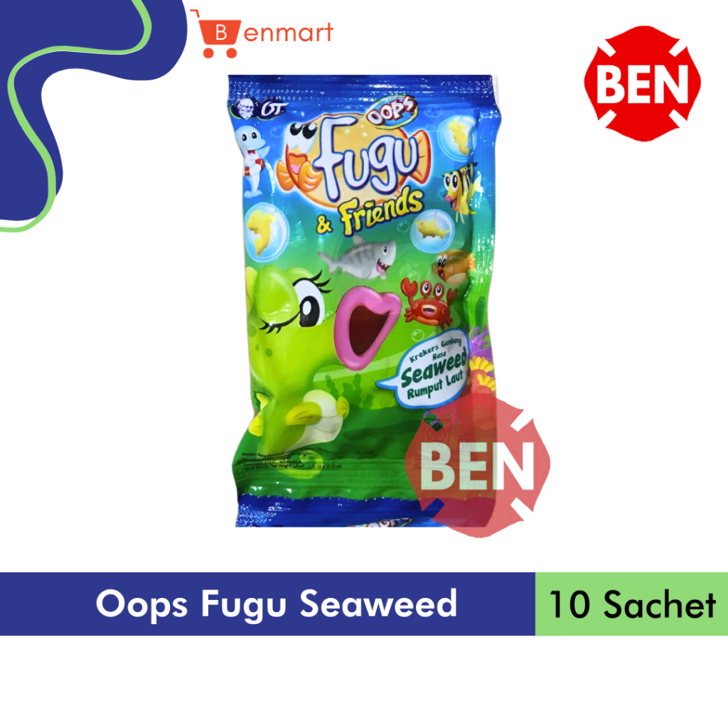 Jual Oops Fugu & Friends SEAWEED RUMPUT LAUT 1 Pak 10 Pcs Biskuit ...