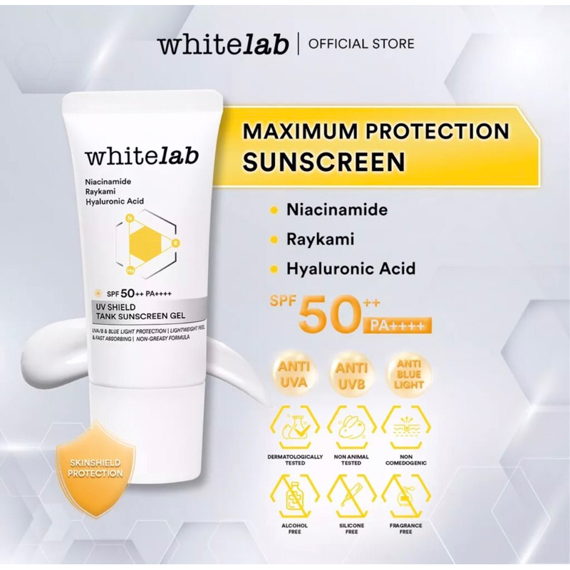 Jual Whitelab UV Shield Tank Sunscreen Gel 30gr SPF 50++ PA++++ - Sunblock Pelindung Sinar ...