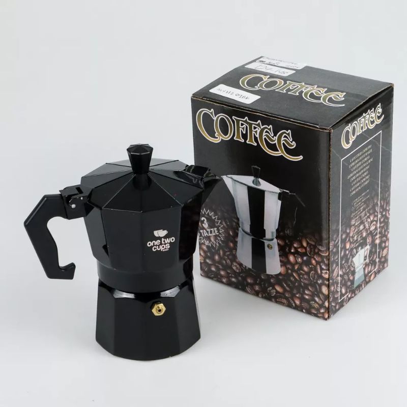 Jual Mocca Pot espresso maker hitam 150 ml ( 3 cup) | Shopee Indonesia