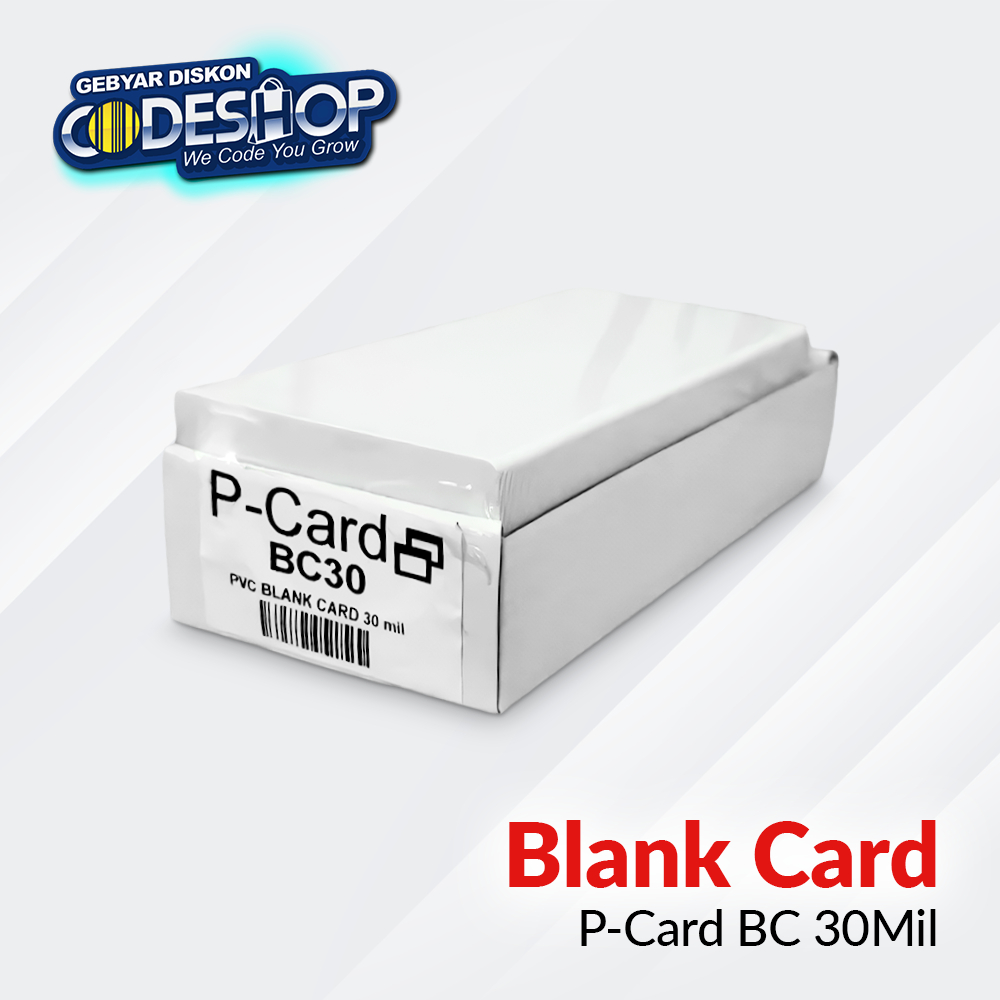 Jual P-CARD Kartu PVC BC30 Blank ID Card Putih Polos Isi 250 Pcs ...