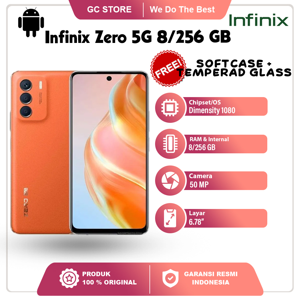 Jual Infinix Zero 5G 8/256 GB Smartphone Handphone Android Garansi ...