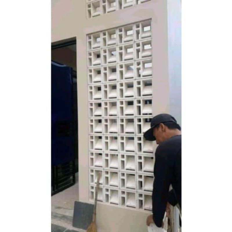 Jual roster/modern/minimalis/lubang angin/roster motif lb 4 putih ...