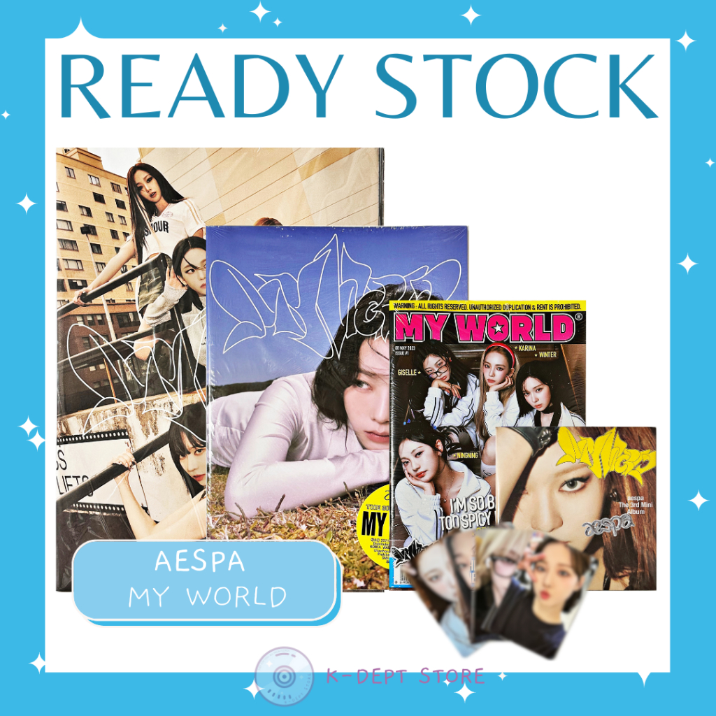 Jual Aespa My World Intro Tabloid Zine Poster 3rd Mini Album Shopee