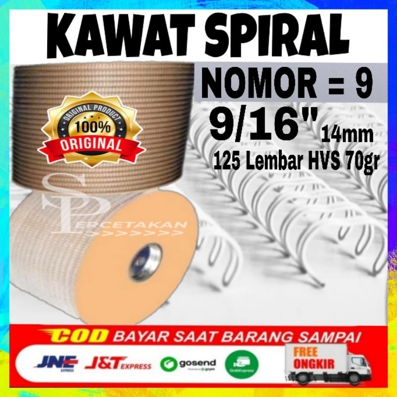 Jual Kawat spiral 9/16 putih Spiral kawat radiance spiral jilid kawat ...