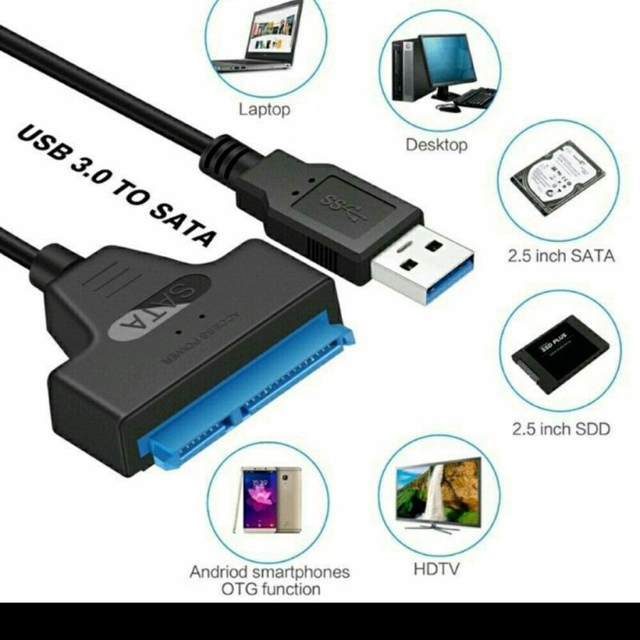 Jual USB 3.0 SATA 3 Cable Sata to USB Adapter Support 2.5 inch External ...