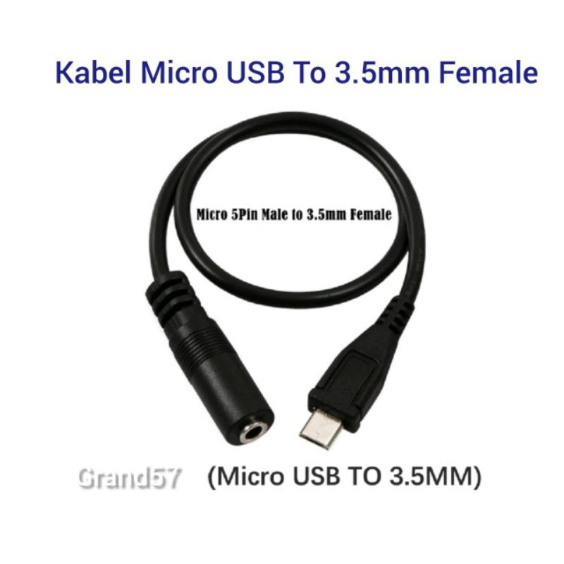 Jual Kabel Adapter Audio Micro USB To 3.5mm Female Jack Headphone ...