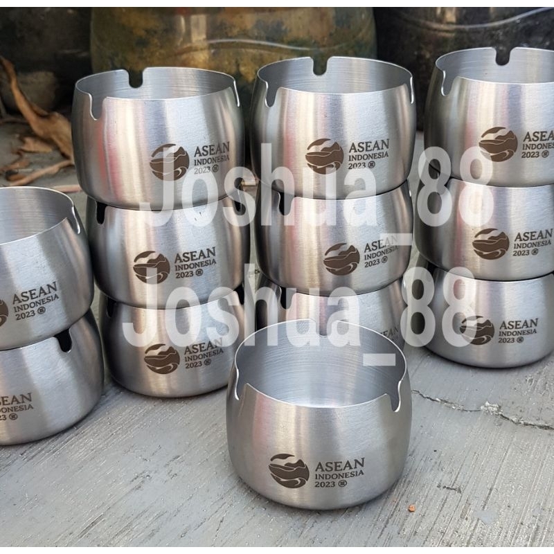 Jual Asbak Stainless Custom ASEAN INDONESIA 2023 Bisa Pesan Gambar/Logo ...