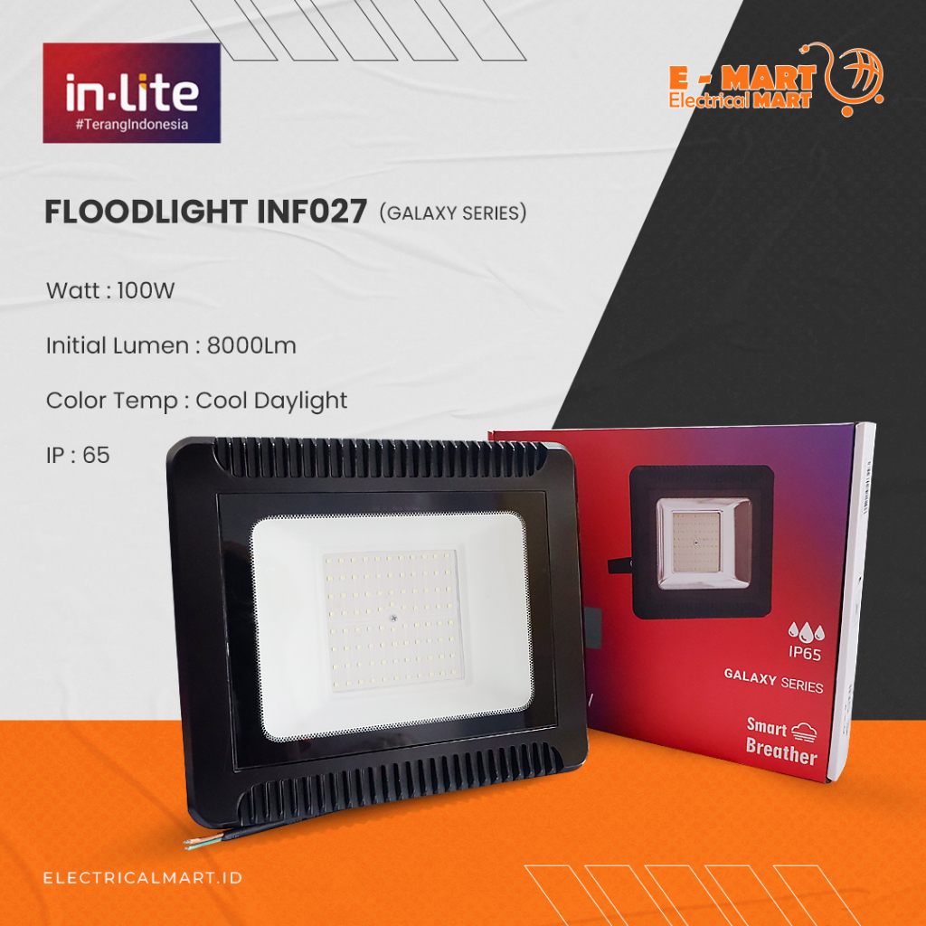 Jual INLITE LAMPU SOROT TEMBAK 100W OUTDOOR / INLITE LAMPU SOROT INF027 ...