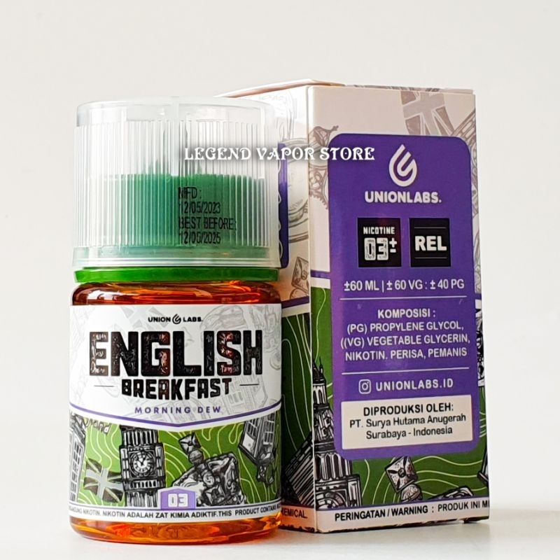 Jual FREEBASE - LIQUID ENGLISH BREAKFAST V6 MORNING DEW 60ML 3MG 7MG ...