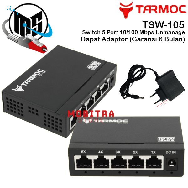 Jual Tarmoc TSW-105 Switch Unmanage 5 Port 10/100Mbps Metal Case ...