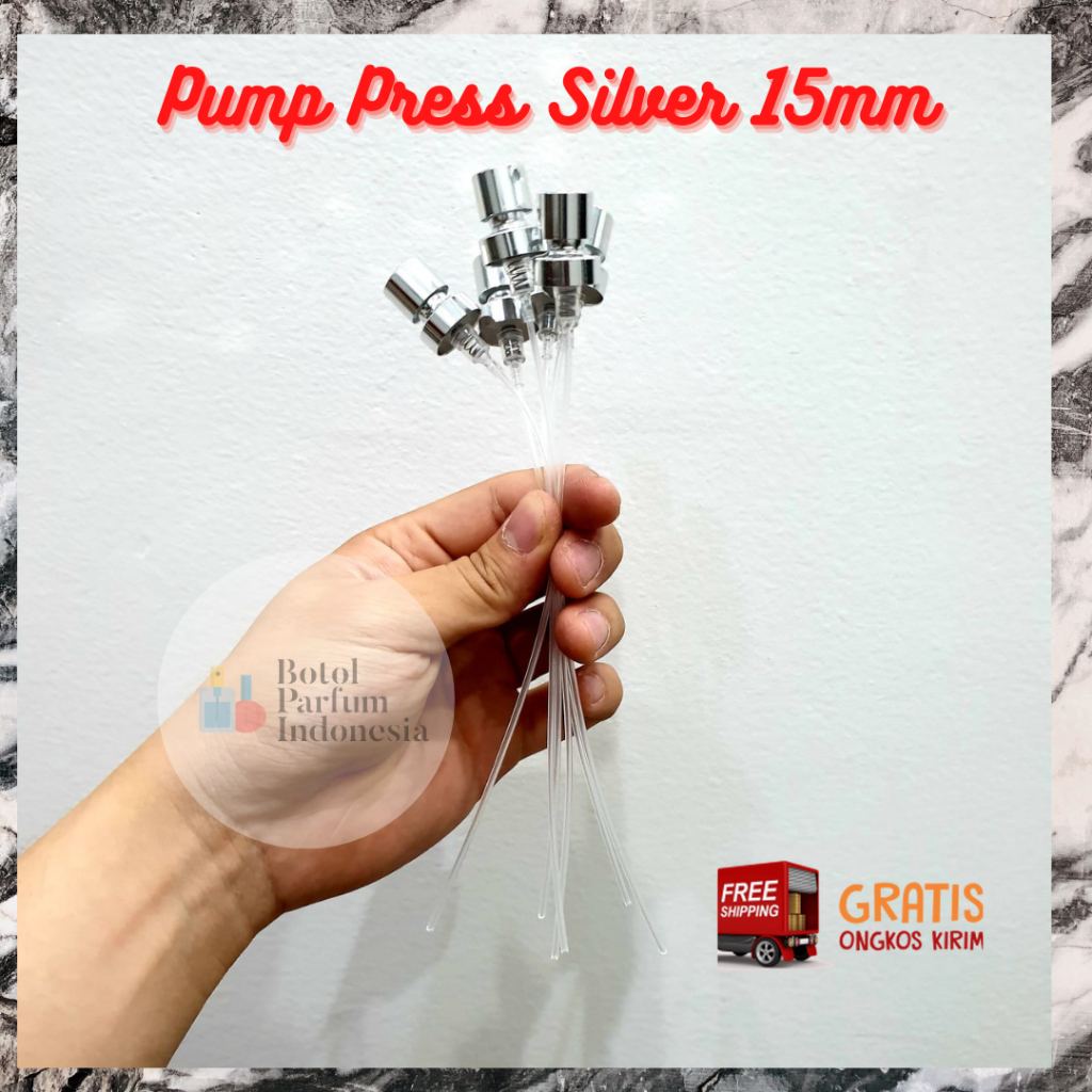 Jual PUMP PRESS SPRAY BOTOL PARFUM PRESS DIAMETER 15MM - SELANG PANJANG ...