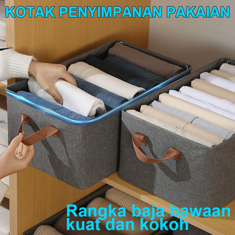 Jual kation storage organizer tempat penyimpanan tas kotak baju kotak ...