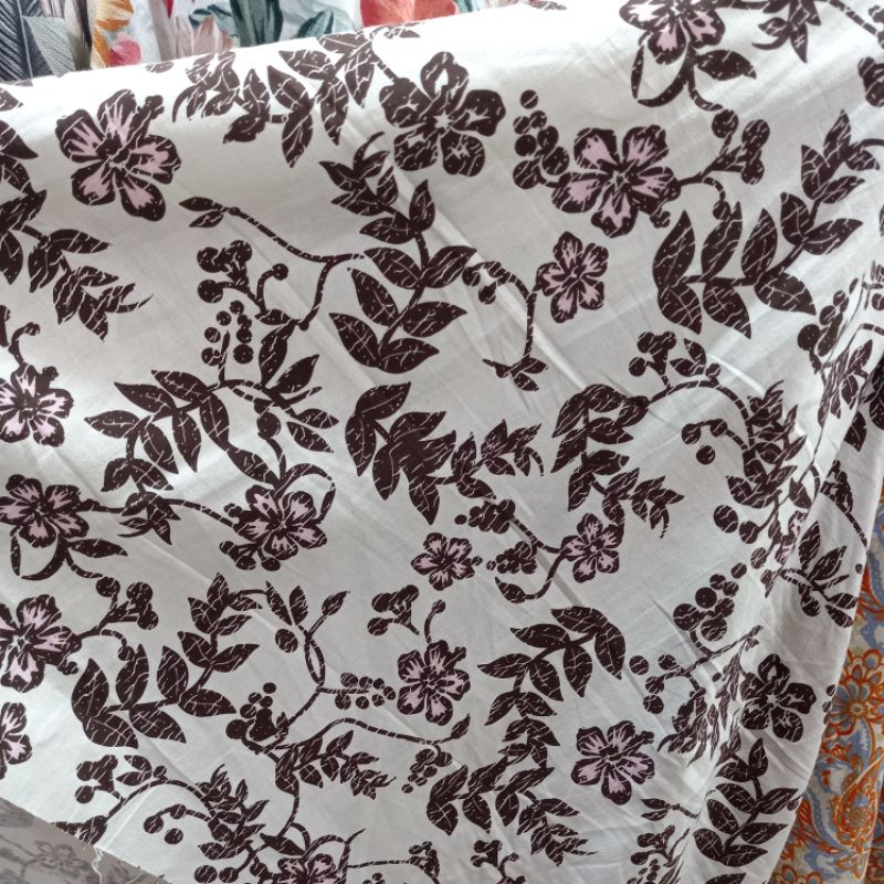 Jual KAIN BAHAN LINEN CORAK BUNGA DAN ABSTRAK STOCKLOAD #GARMENT Uk ...