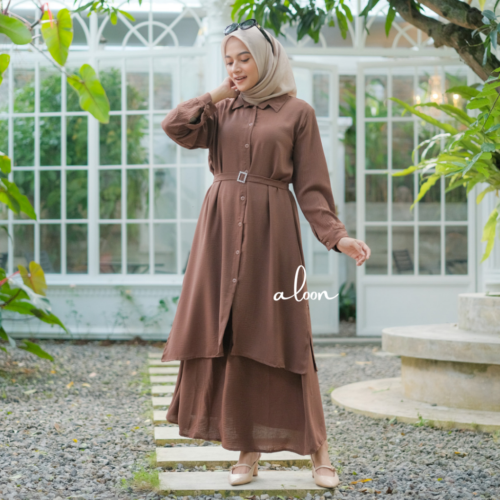 Jual Elma One Set Rok Crinkle Airflow Busui Friendly – Set Rok Tunik ...