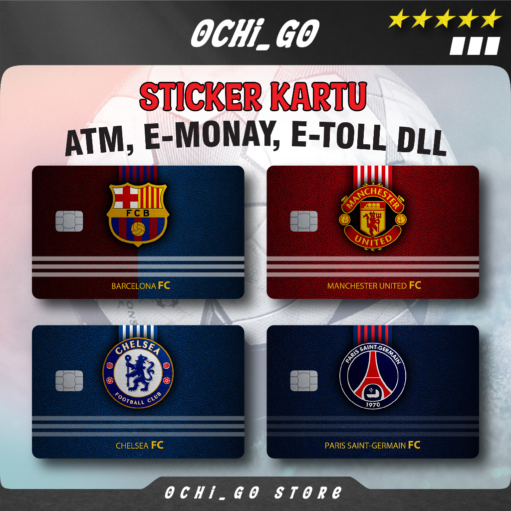 Jual Stiker Sticker Kartu Atm Garskin Skin Card Atm - club klub Bola Madrid | Barcalona ...