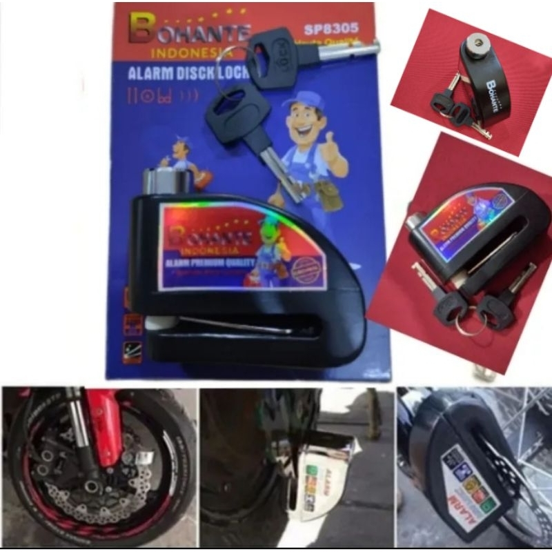 Jual DISC LOCK ALARM BOHANTE SPECIAL EDITION BLACK AND CROM SUPER ...