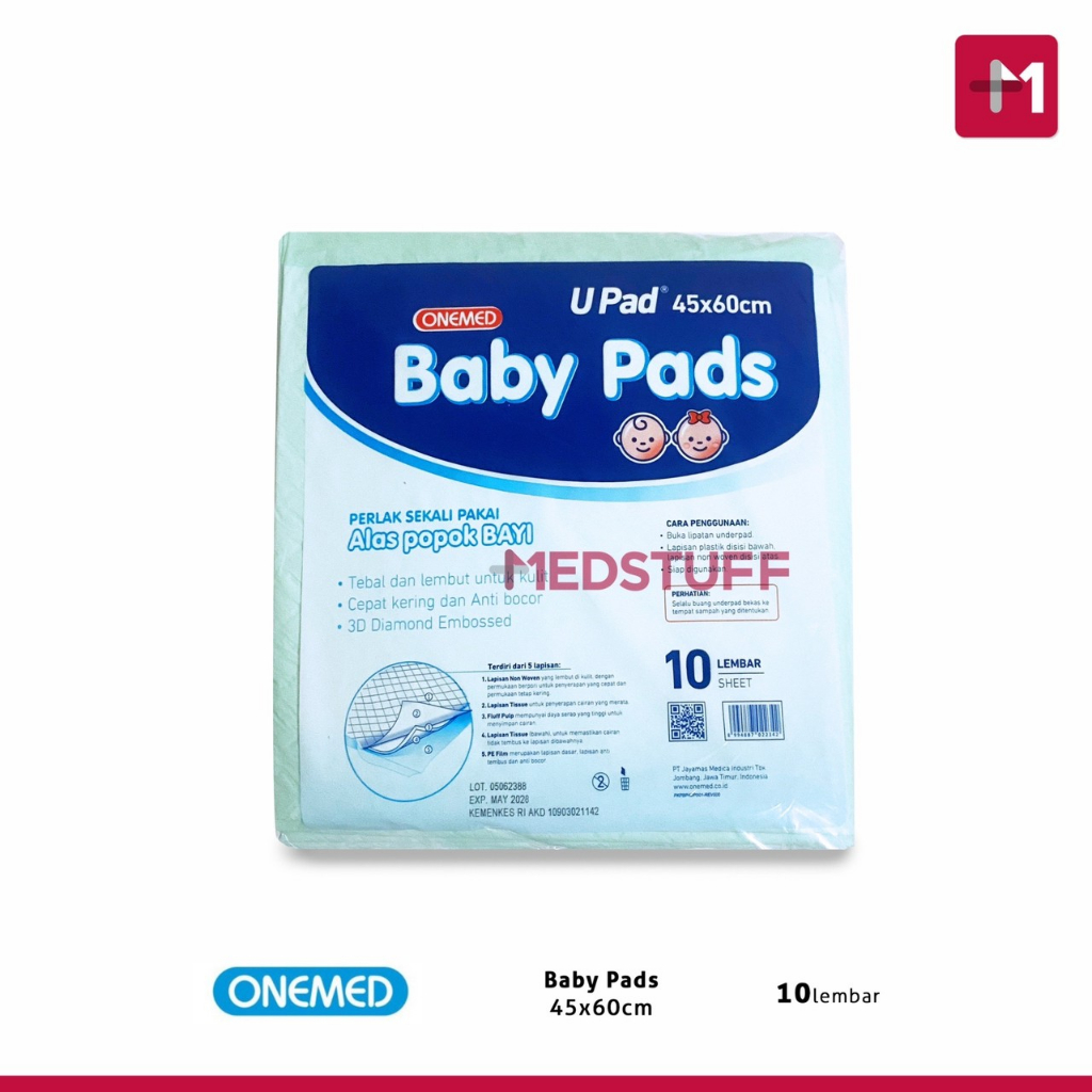 Jual Baby Pads 45x60cm Underpad Onemed Upad Baby Pad Underpad Bayi ...