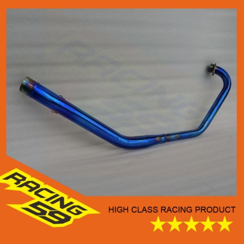 Jual Pipa leheran knalpot racing YAMAHA R15 V2 XABRE Bending blue biru ...
