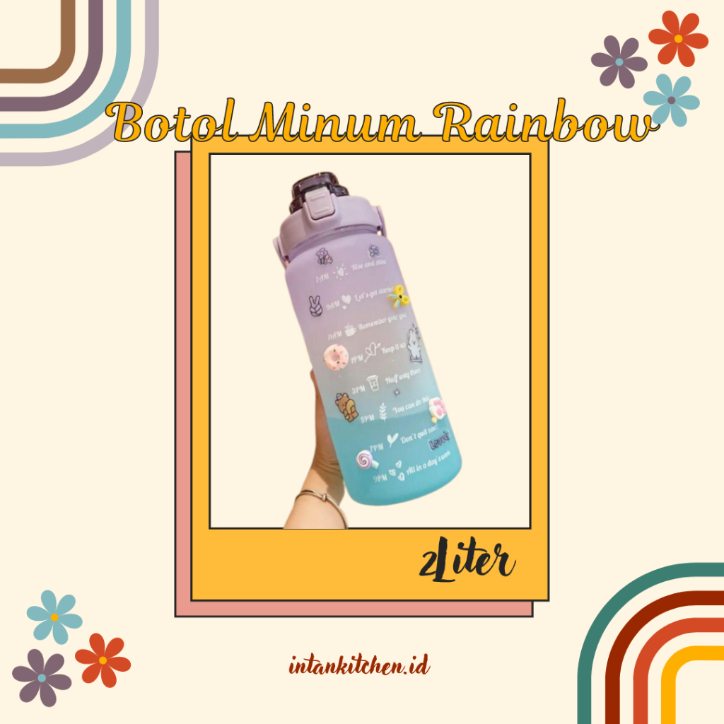 Jual BOTOL AIR MINUM VIRAL / BOTOL KEKINIAN RAINBOW 2 LTR | Shopee ...
