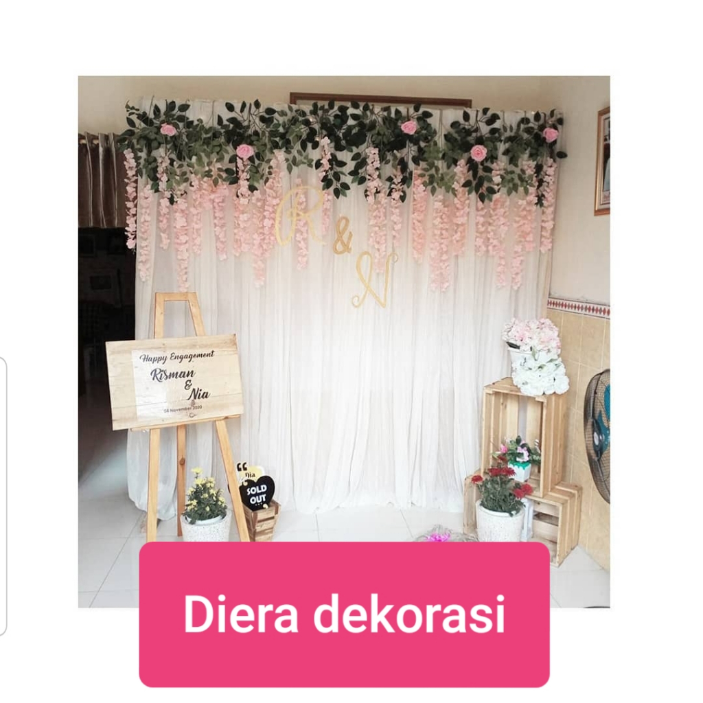 Jual Backdrop Dekorasi lamaran ukuran 2.5Mx2.2M backdrop Almaira Tema ...