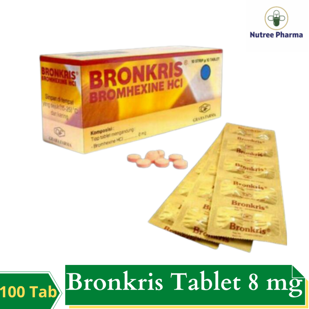 Jual BRONKRIS TABLET 8 MG | OBAT BATUK | Shopee Indonesia