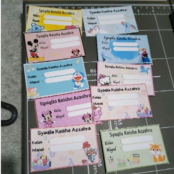 Jual Sticker Label Buku Mata Pelajaran Anak Label Mapel Sticker Mapel ...