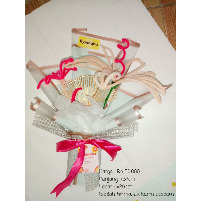 Jual Bypinqha Pipe Cleaner Bouquet Buket Kawat Bulu Buket Bunga