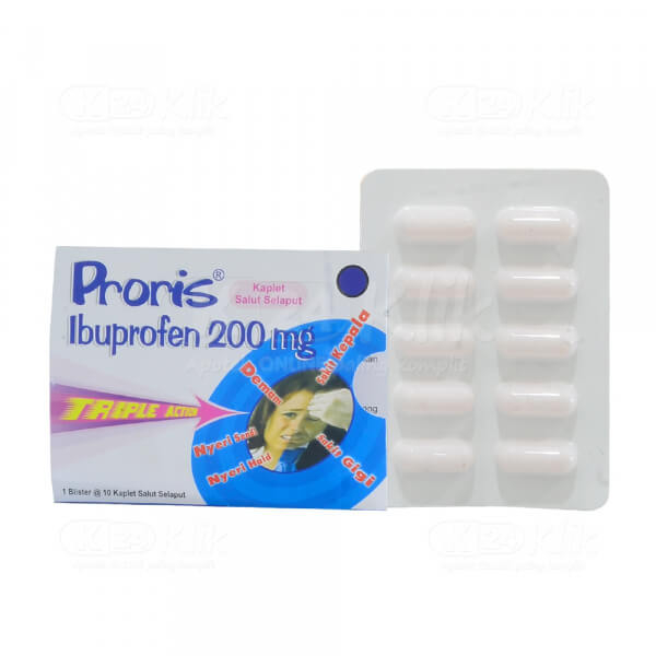 Jual Proris ( Ibu Profen 200mg ) Triple Action 10 Kaplet 1 Strip/nyeri ...