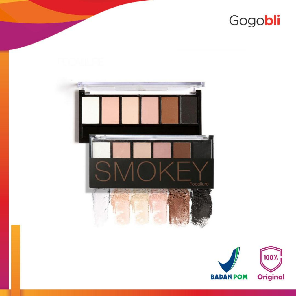 Jual Focallure 6 Colors Glamorous Smokey Eyeshadow Palette FA06-05 8gr ...