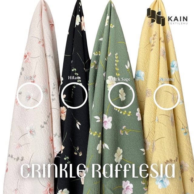 Jual 0,5 meter Bahan Kain Crinkle Kringkle Cringkel Youryu Motif ...