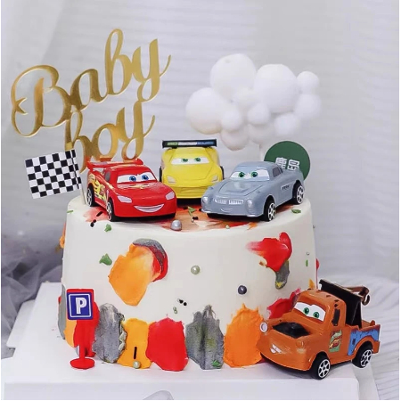 Jual 1 SET CAKE TOPPER FIGURE DISNEY MCQUEEN DEKORASI CAKE ULANG TAHUN ...
