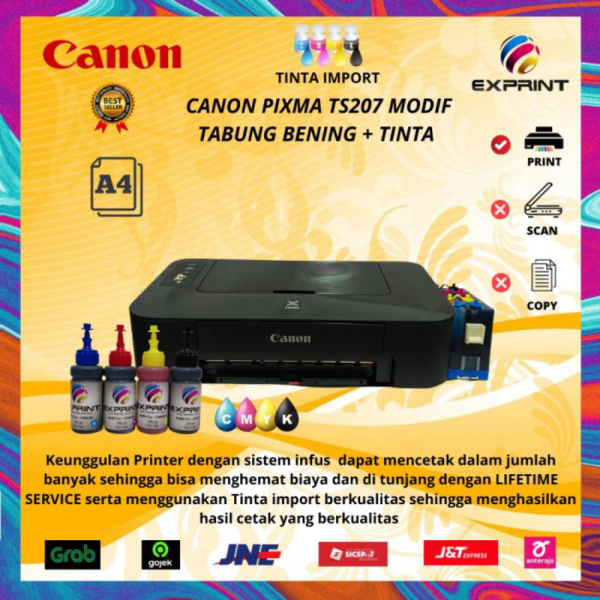 Jual Printer Canon Pixma TS307 Wireless infus - TS207 Standar Standar ...