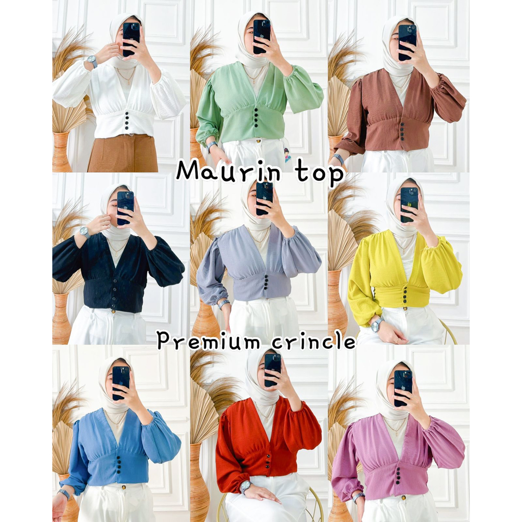Jual GIRLFASHIONSTORY ORIGINAL MOURIN ATASAN PREMIUM CRINCLE | Shopee ...