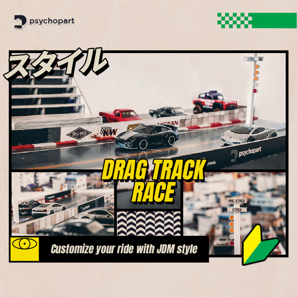 Jual Diorama Drag Track Race 1/64 Premium PVC | Shopee Indonesia