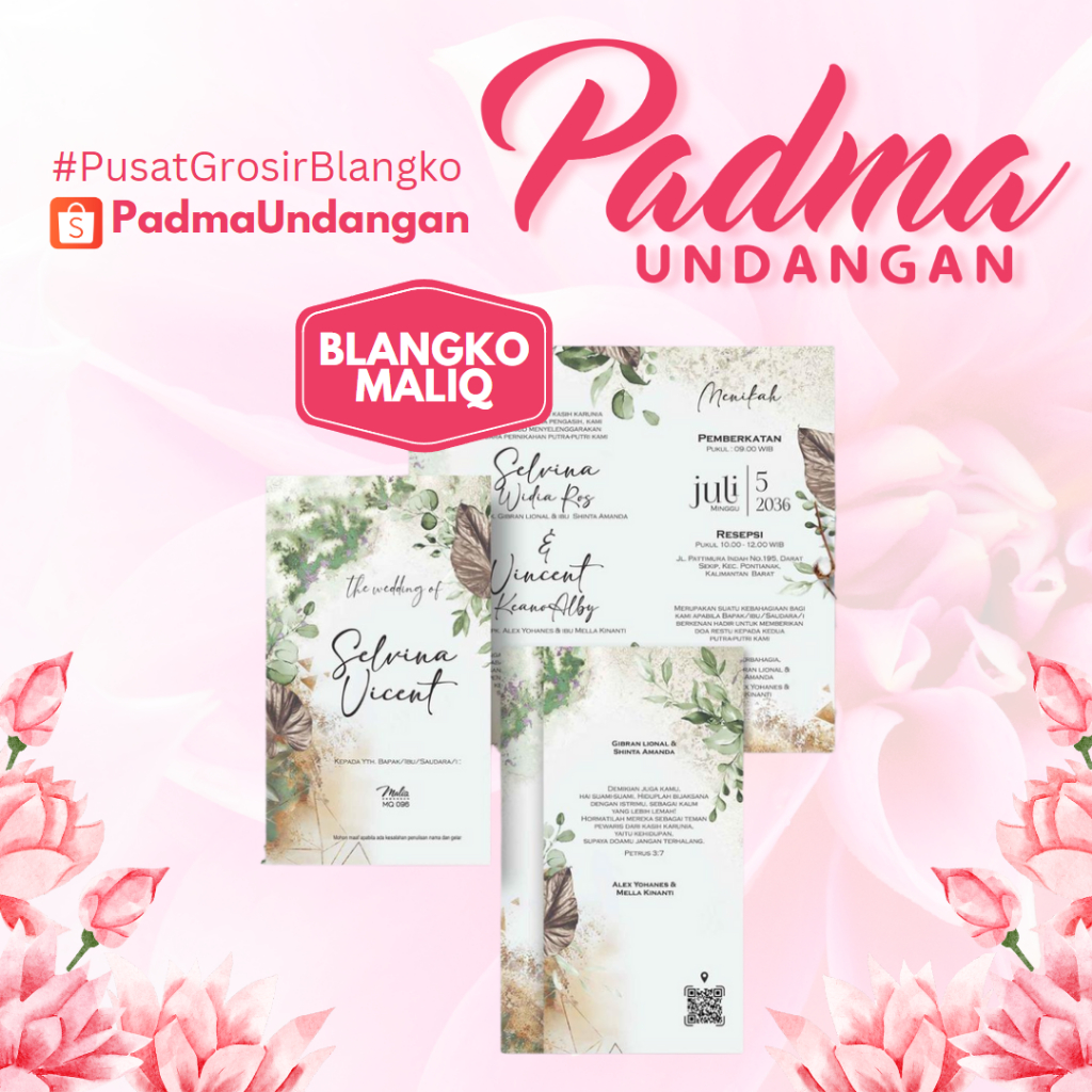 Jual Blangko Undangan Maliq 96 | PadmaUndangan | Shopee Indonesia