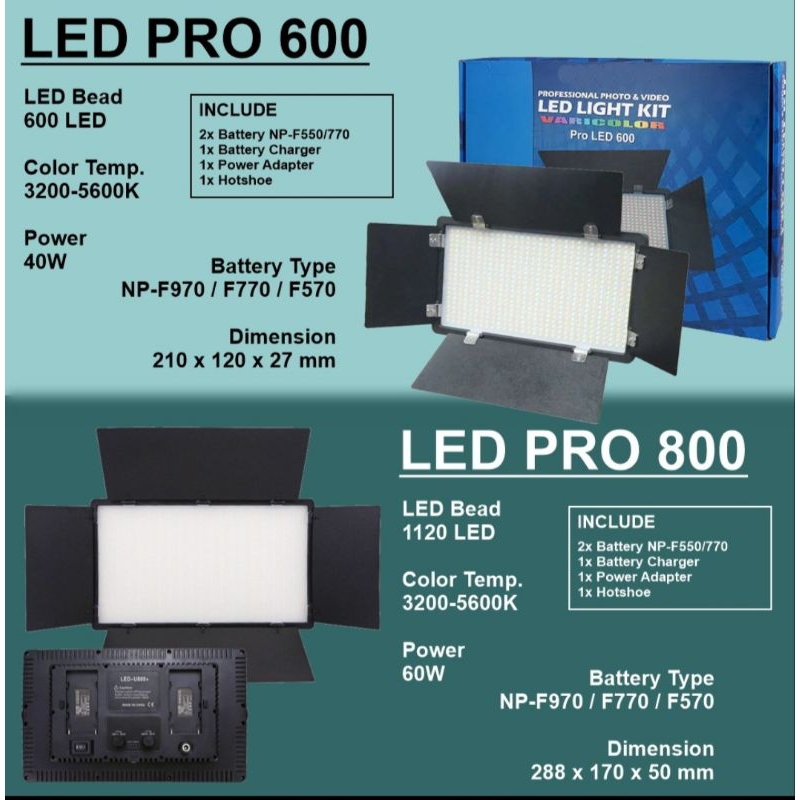 Jual LAMPU LED PRO 800 LIGHTING STUDIO VIDEO FOTO | Shopee Indonesia