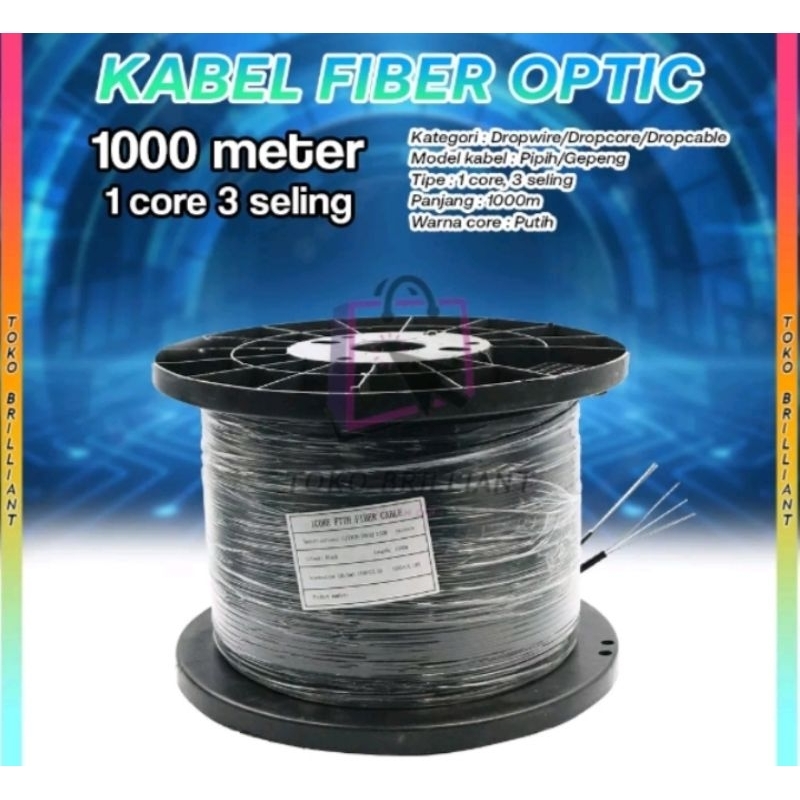Jual Kabel Fiber Optik Kabel 1 Core 3 Seling | Shopee Indonesia