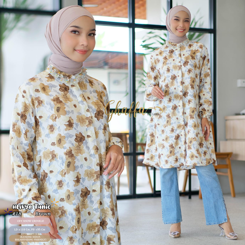 Jual Ghaffa The Label Livya Tunic / Baju Atasan Tunik Jumbo Kelly ...