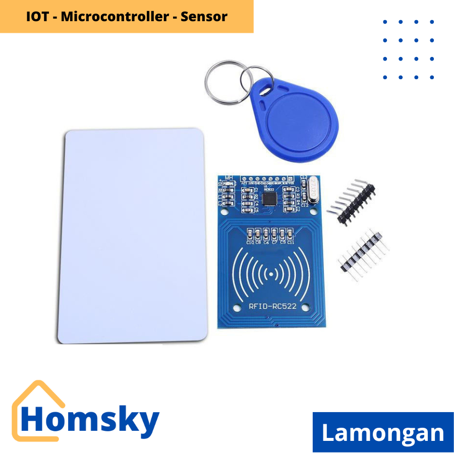 Jual Module RFID RC522 Membaca Kartu RFID Read Write Free Kartu dan ...