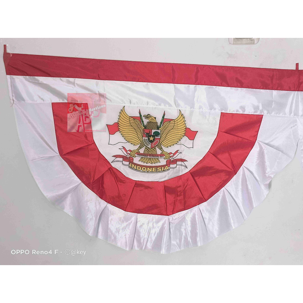 Jual BENDERA BACKGROUND SABLON GARUDA BACKGROUND MERAH PUTIH GELOMBANG ...